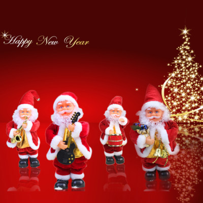 11.63inch Christmas Musical Animated Santa Claus Singing Dancing Figure ...
