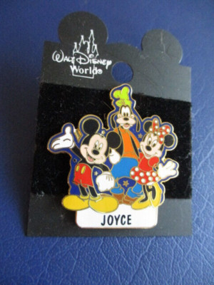 Joyce: Walt Disney World Guest Pin Goofy Mickey Mouse Minnie Mouse Name ...