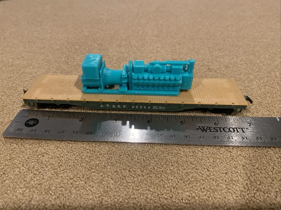 HO Scale 1/87 Diesel Generator Loads For Flat Car Freight | eBay