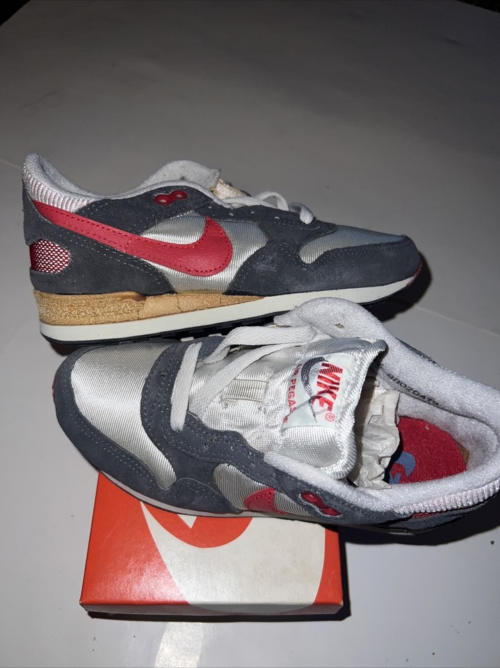 1988 Kids NIB OG Nike 8209 Air Pegasus Size 2Y Grey Red Blue Vintage | eBay