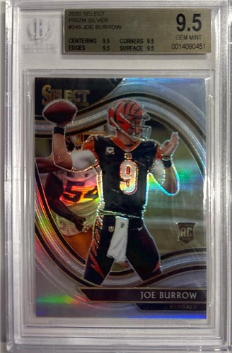 2020 Joe Burrow Select Prizm Silver Field Level RC... BGS 9.5 w/quad 9. ...