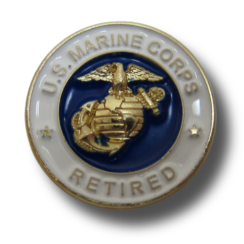 USMC US Marine Corps Retired Military Lapel Hat Pin Badge 5/8" | eBay