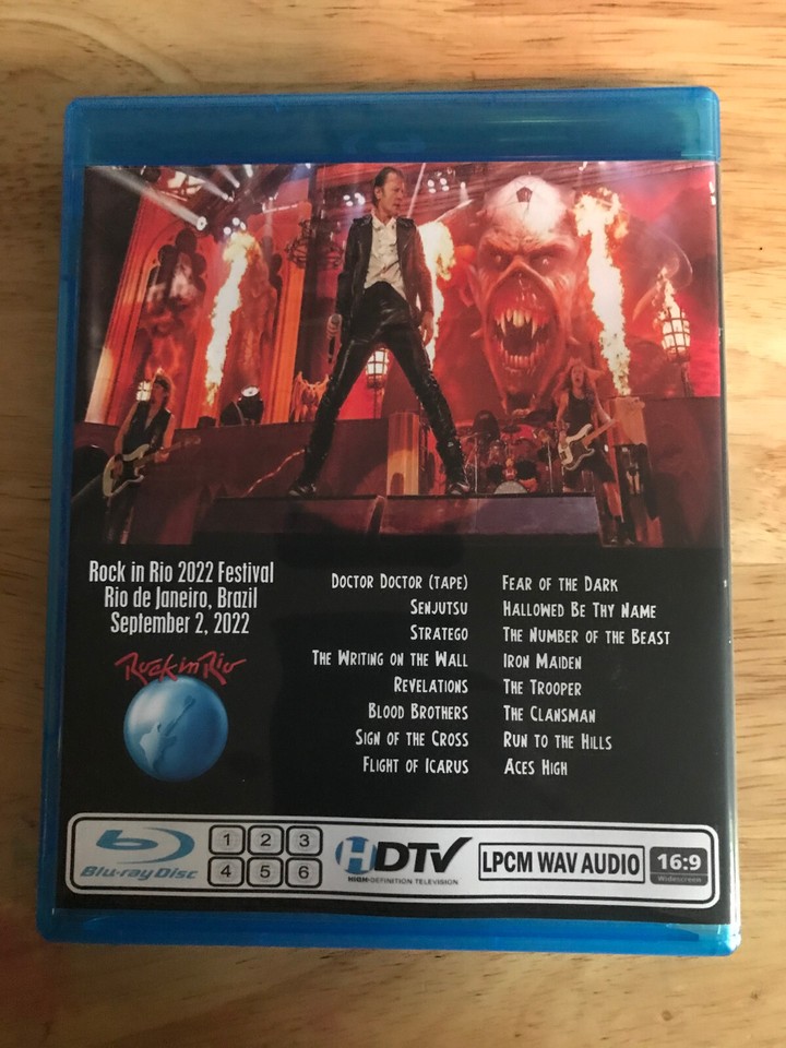 Iron Maiden - Live at Rock in Rio 2022 Blu-ray Bruce Dickinson Nicko ...