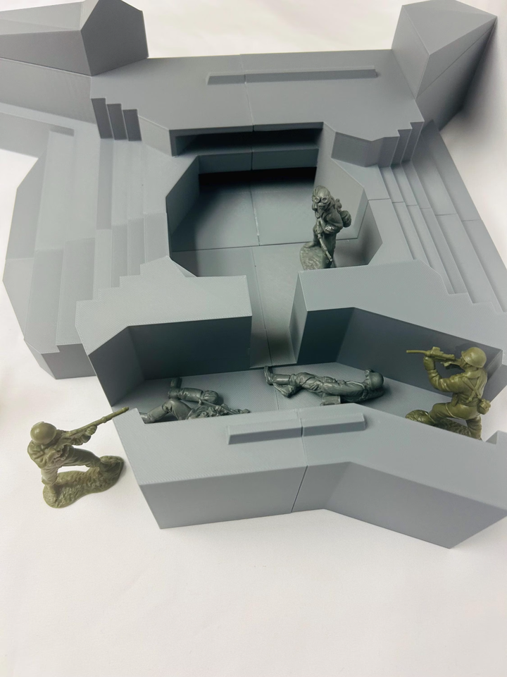 KwK 50cm WWII German Casemate Bunker: 1/32 Army Men Scale Model | eBay