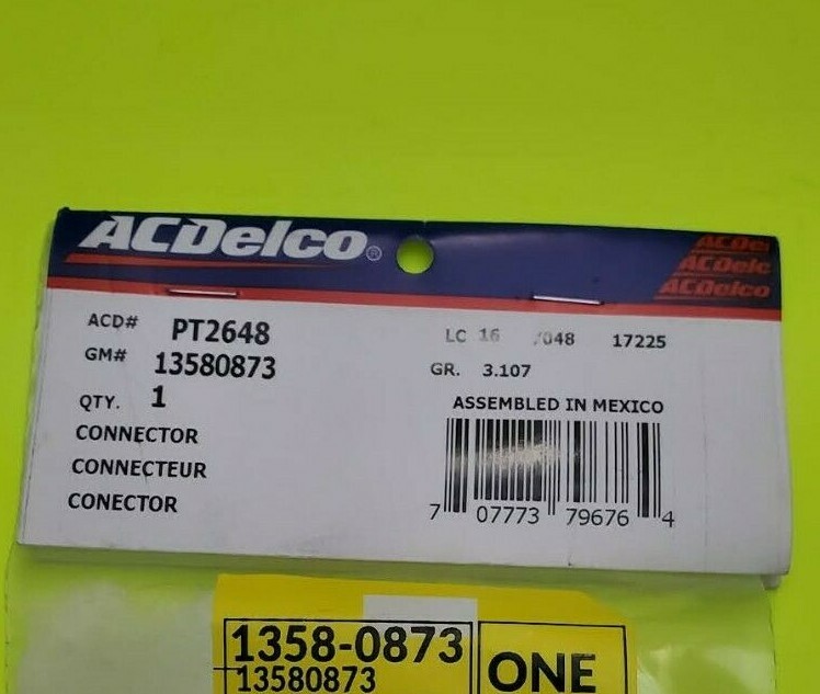 GM #13580873 NOS GENUINE ACD #PT2648 Fuel Tank Harness Connector ...