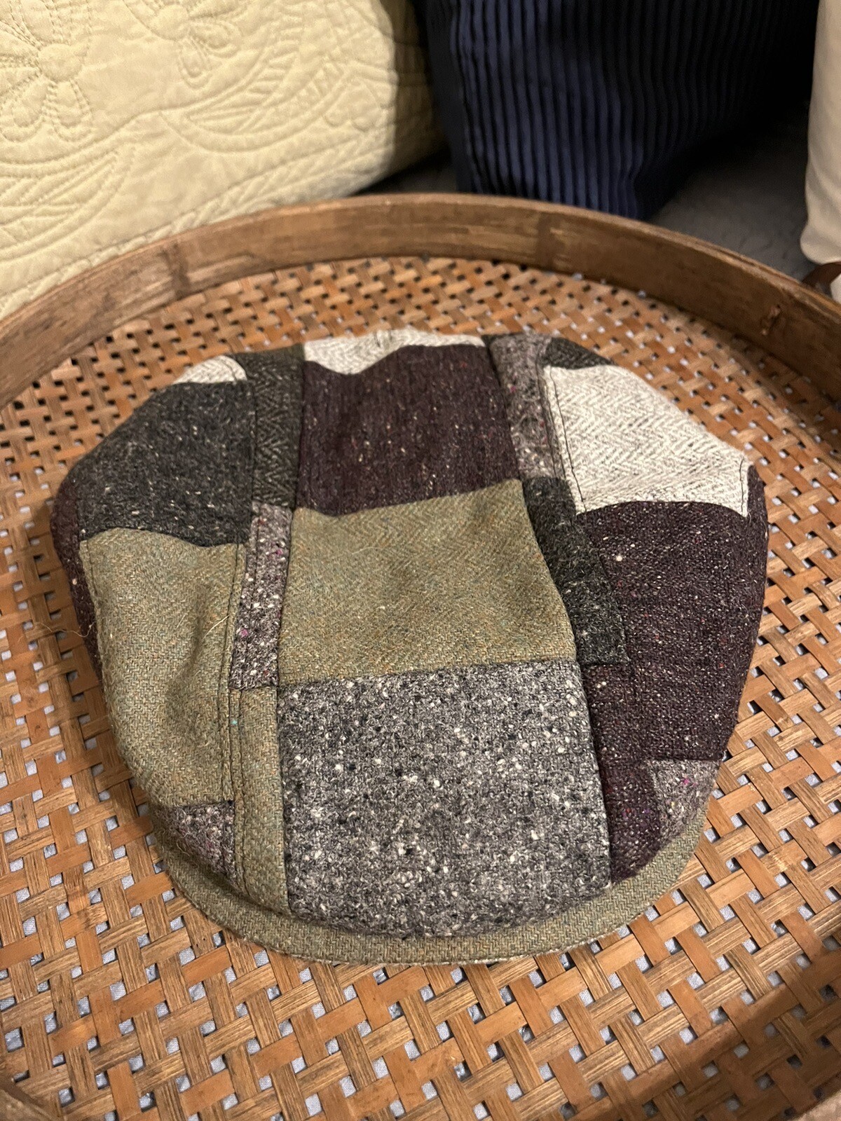 Doogan Donegal Ireland Tweed Peaky Cap Green Tan 100%… - Gem