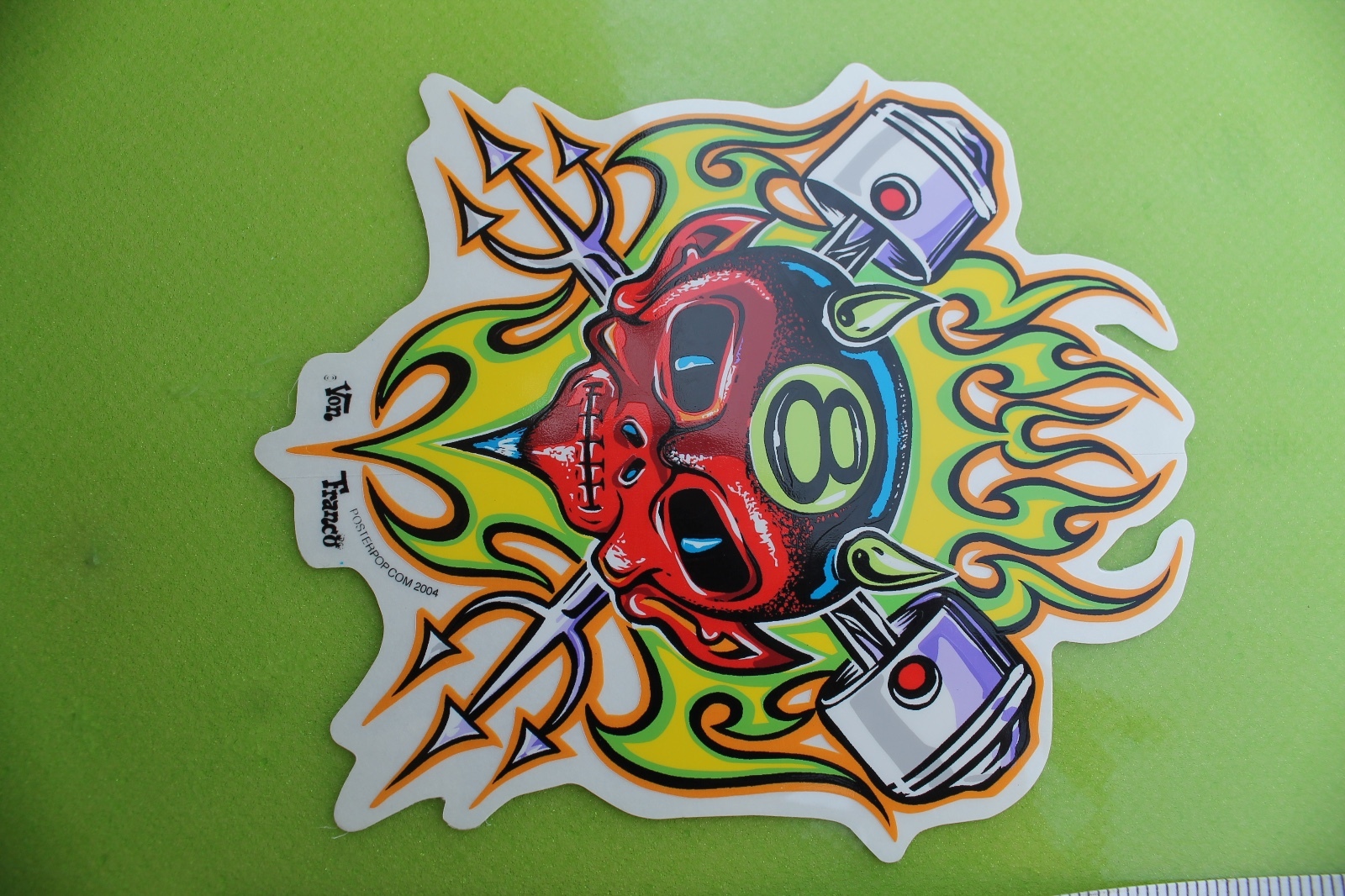 Eightball Devil Hot Rod VON FRANCO Pop Art Surfing Skateboarding Racing ...