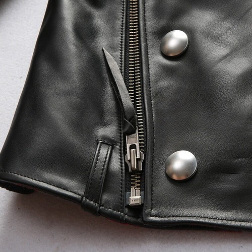 Mens Biker Zipper Double Rider Cowhide Jacket Motorcycle Japanese ...