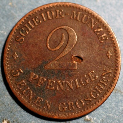 Stati tedeschi 2 Pfennige 1851 Ernest II KM# 104 | eBay