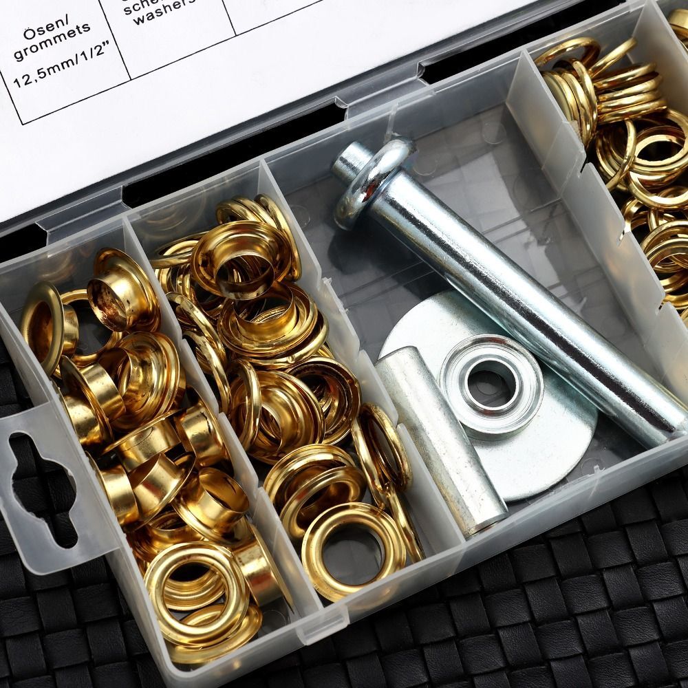 Repair Kit Heavy Duty Brass 1/2 inch Grommet Kit Eyelet Grommets ...