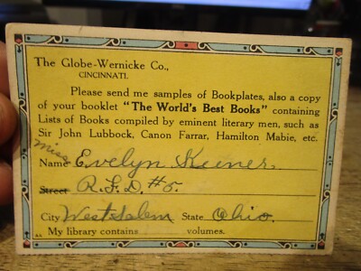 Y1 Vintage Old OHIO Postcard CINCINNATI Globe Wernicke Company World's ...