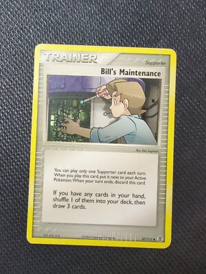Pokémon TCG Bill's Maintenance EX FireRed & LeafGreen 87/112 Regular ...