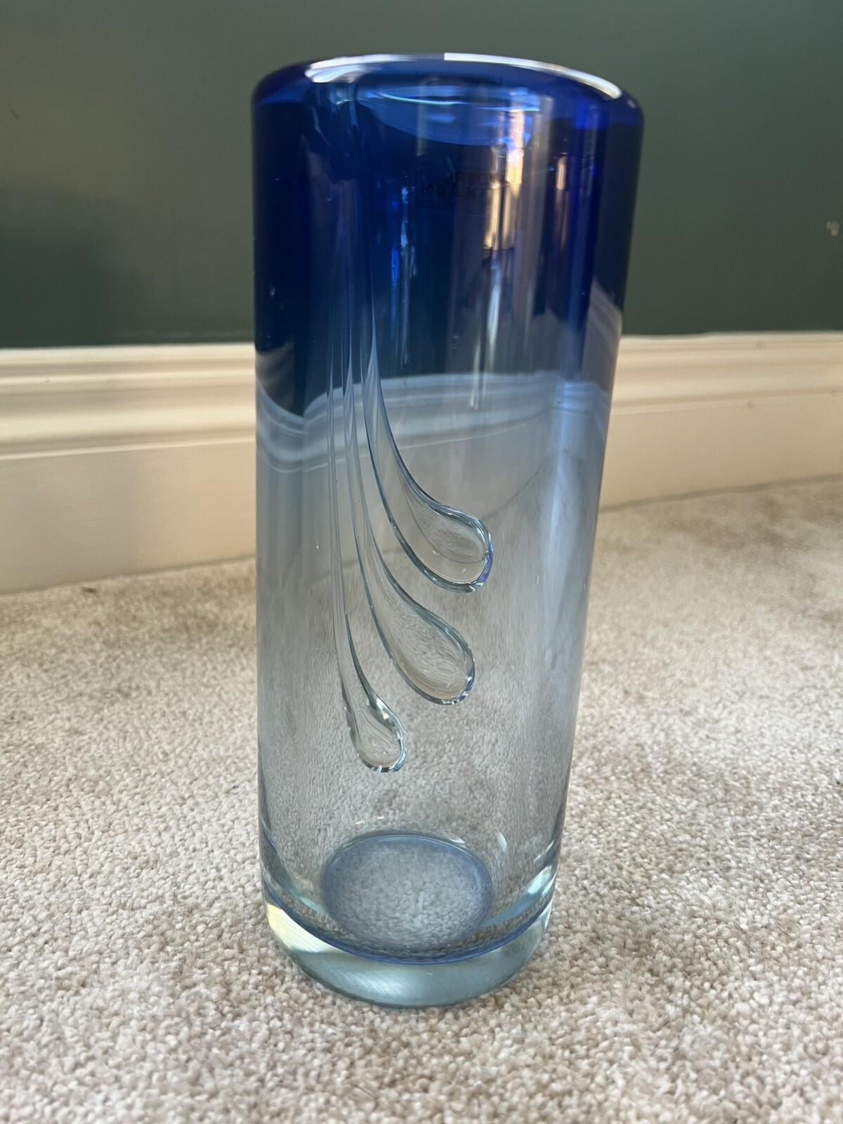 Vintage German Deru Design International Handmade Glass Vase Art Deco ...