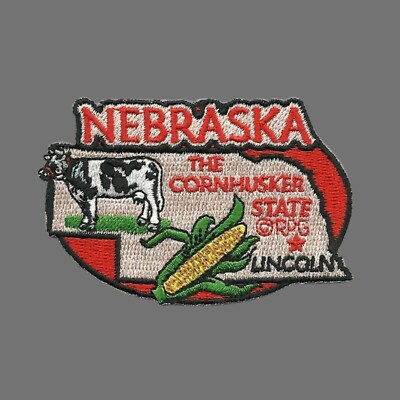 Nebraska Patch – NE State Travel Patch Souvenir Applique 3" Iron On ...