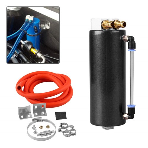 Universal Aluminum Racing Engine Oil Catch Tank CAN Kit Turbo Reservoir ...