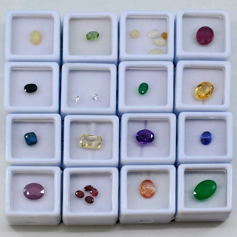 Natural Burma Ruby Emerald Kyanite Tanzanite Opal 32 Pcs Mix Lot ...