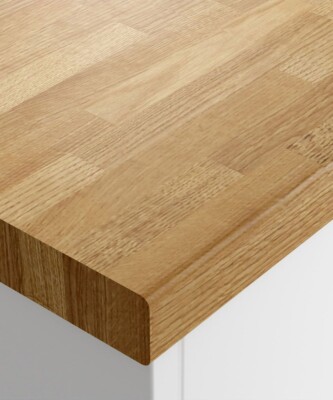 Omega - Blocked Oak Postformed Worktop | Various Sizes, Upstands ...