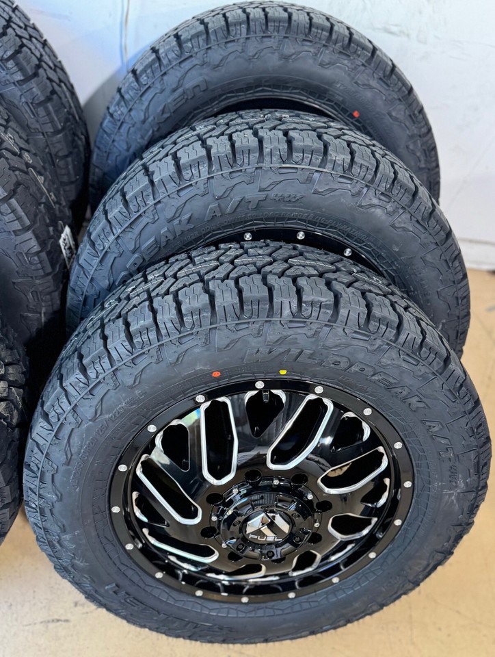 20 Fuel D581 Dually Triton Wheels 28560R20 Falken AT Tires 8x200 Ford ...
