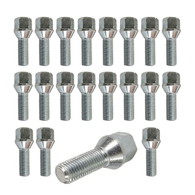 20 Extended Wheel Bolts DC tapered M14x1,5 35mm for Alfa Romeo Audi BMW ...