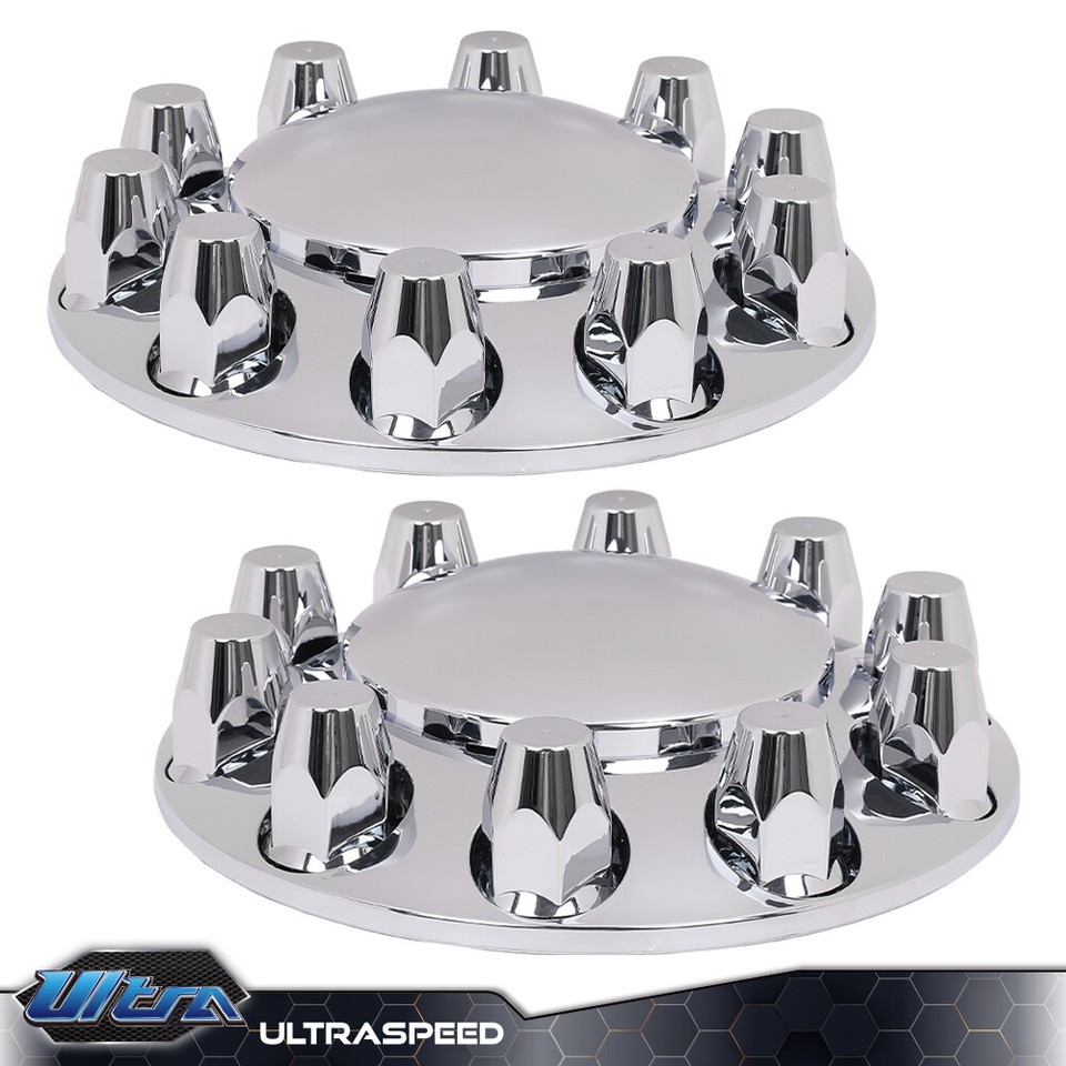 Front Wheel Hub Caps Center Hub Axle Covers Kit Fit For 22.5" and 24.5 ...