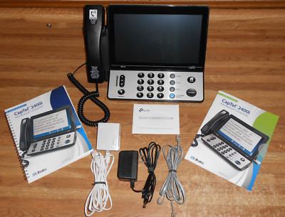 CapTel 2400iBT Captioned Hearing Impaired Bluetooth Wi Fi Touch Screen ...