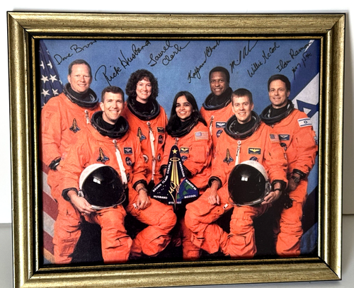 8x10 SPACE SHUTTLE COLUMBIA STS-107 CREW PORTRAIT w SIGNATURES (NASA ...
