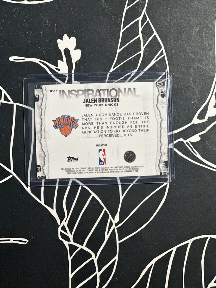 2025-26 Topps Chrome #IP-12 Jalen Brunson Inspirational Refractor SP ...