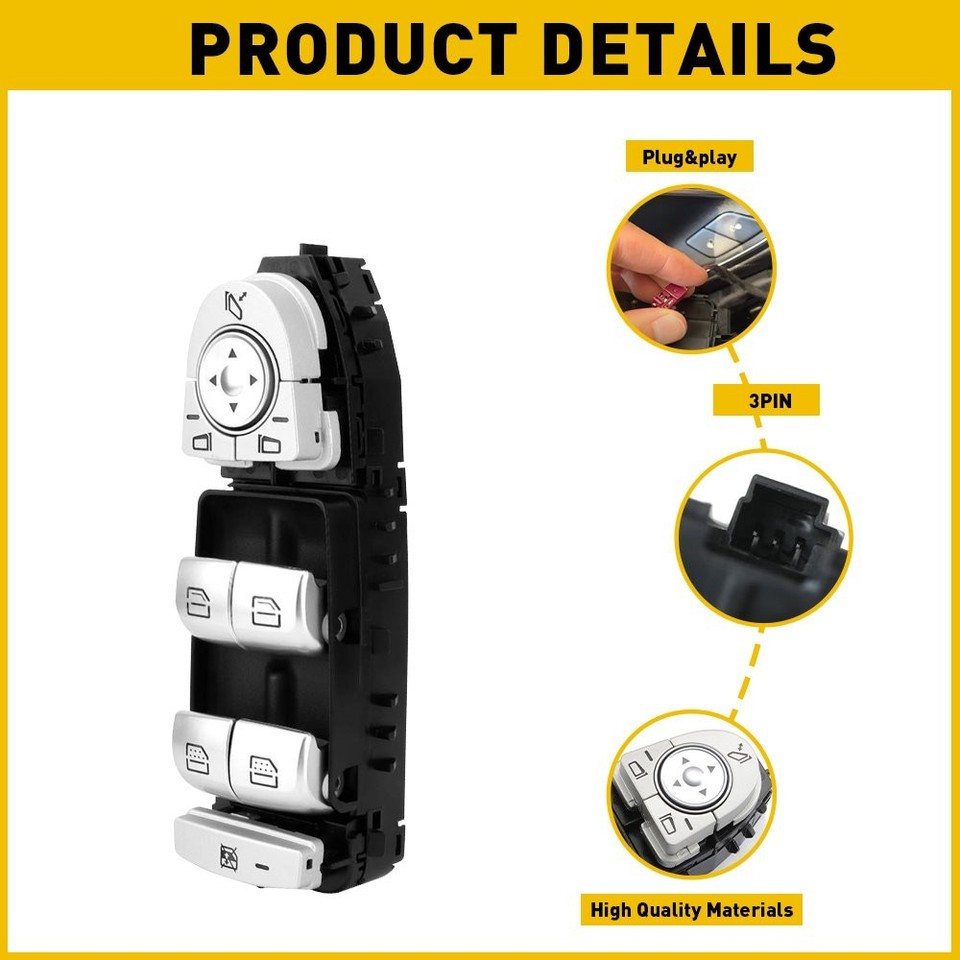 Power Window Switch Front Left Driver Side For Mercedes Benz C300 C400 ...
