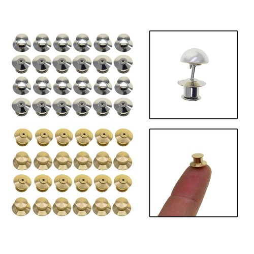 24Pcs Metal Pin Backs Locking Pin Keepers for Hat Lapel Pins Uniform ...