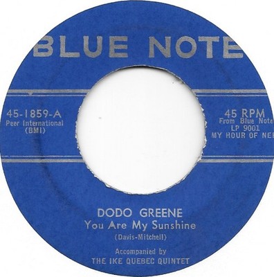 DODO GREENE You Are My Sunshine on Blue Note popcorn exotica 45 HEAR | eBay