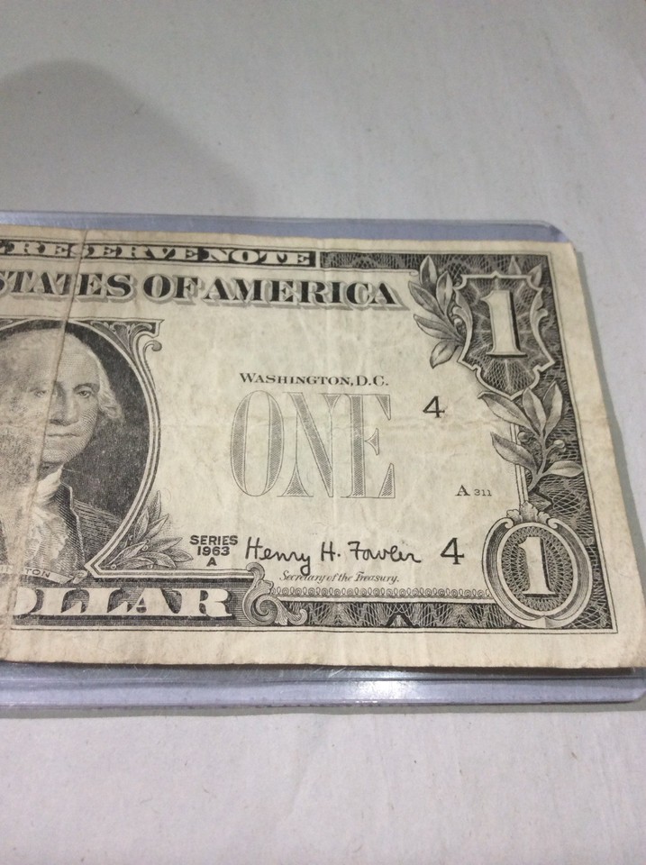 Rare Error NO Serial Numbers & NO Treasury Seal- Missing 3rd Print 1963 ...