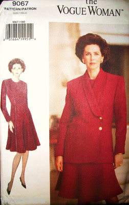 Miss UNCUT Vogue Woman Sewing Pattern 9067 Jacket & Dress Size 6-8-10 ...