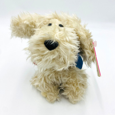 Vintage RUSS Berrie & Co. Curley Jr Cream Puppy Stuffed Animal Plush 6 ...
