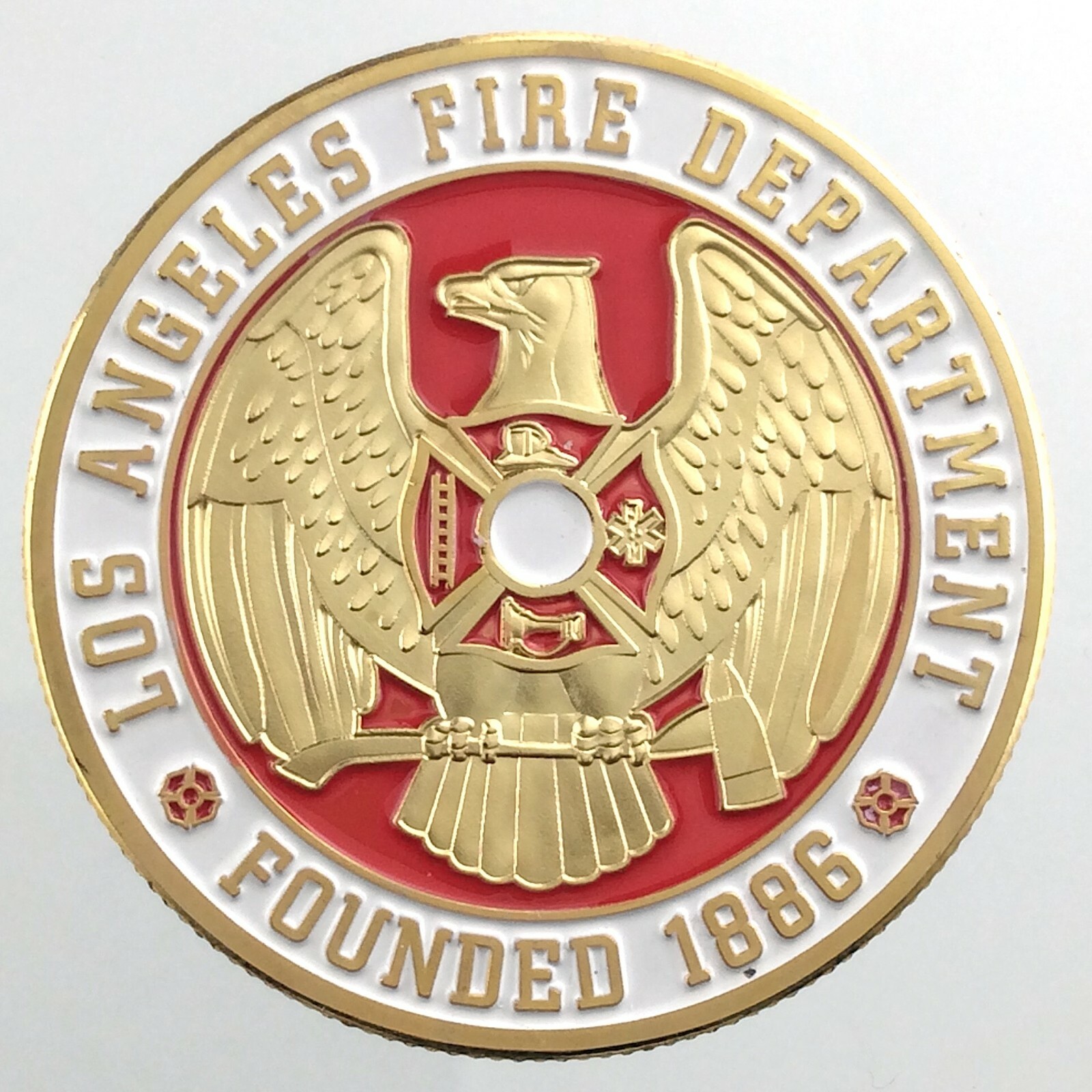 Los Angeles Fire Department Founded 1886 Fire Rescue Medallion R087 | eBay