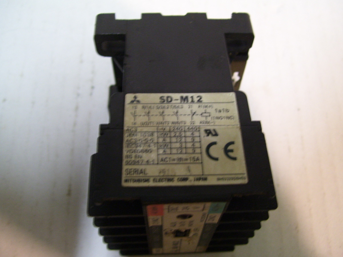 MITSUBISHI SD-M12 3P 4NO/1NC 24VDC 15A 440VAC CONTACTOR P2242 | eBay