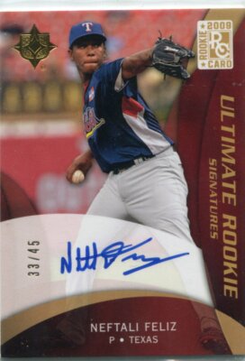 2009 Ultimate Collection - NEFTALI FELIZ - Gold Autograph Rookie ...