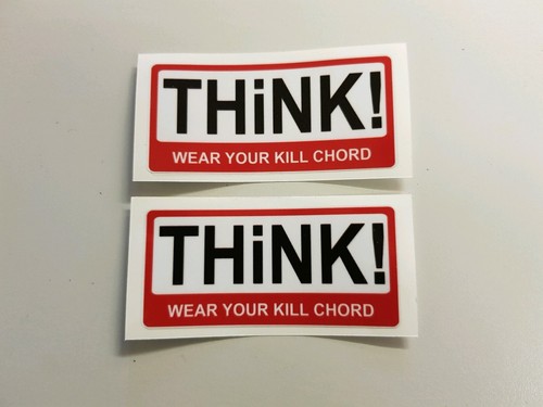 2 x Boat Safety Stickers THiNK USE YOUR KILL CHORD | eBay UK