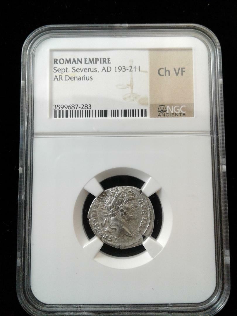 Roman Empire Sept. Severus AD 193-211 AR Denarius NGC CH VF | eBay