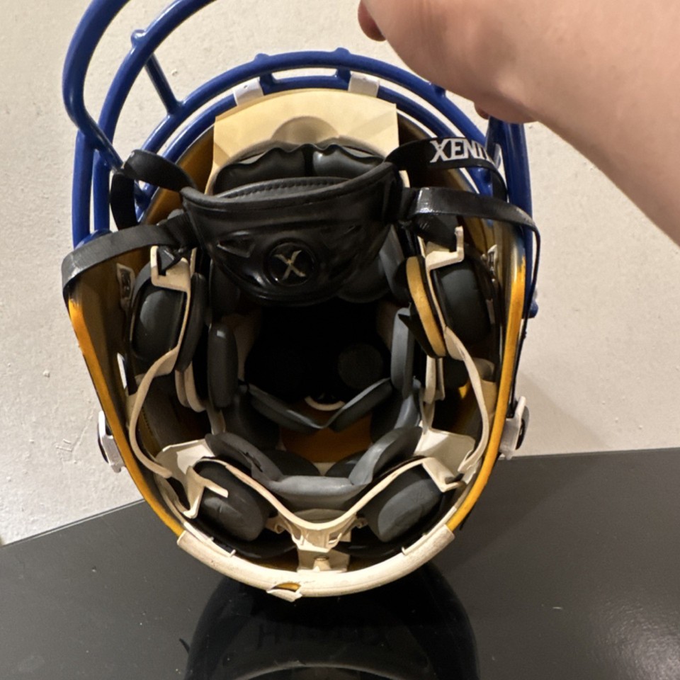 Xenith Full Face Football Helmet Blue Bulldogs GG Logo | eBay