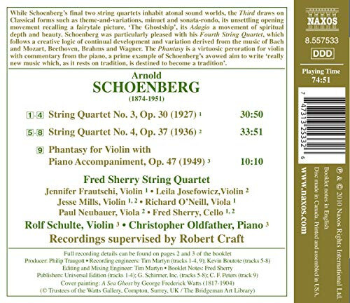 Schoenberg: String Quartets Nos. 3 & 4 / Phantasy for Violin & Piano, Op. 30, 747313253326 | eBay