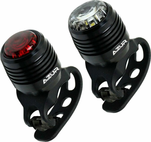 Azur ALC2USBLS Rechargeable Front and Rear Bicycle Lights Set of 2 ...