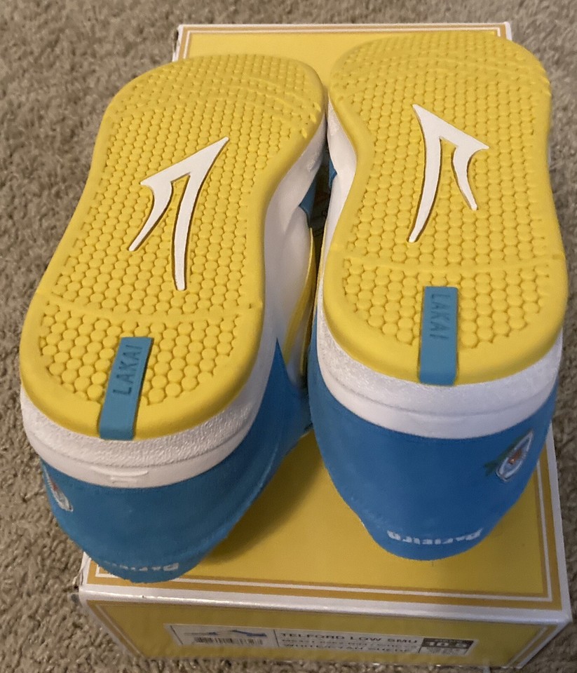 Lakai x Pacifico Telford Low White / Cyan Skate Shoes Brand New | eBay