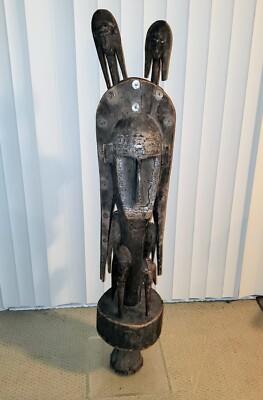 Vintage African Carved Sculpture Double Faced BAMANA PUPPET MALI 51 ...