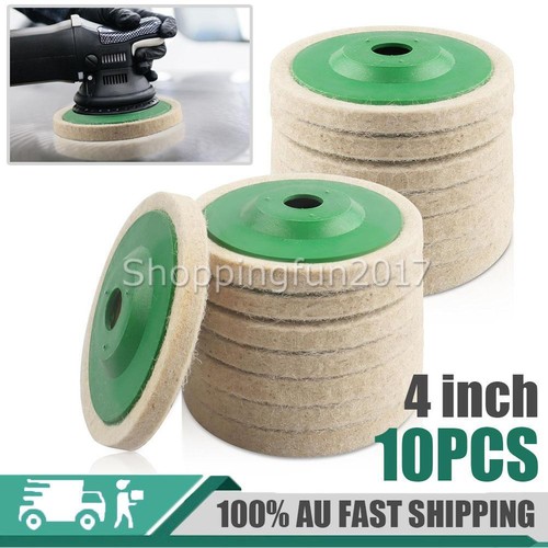 10 4'' Round Wool Buffing Pad Polishing Wheel Felt Buffer Disc for ...