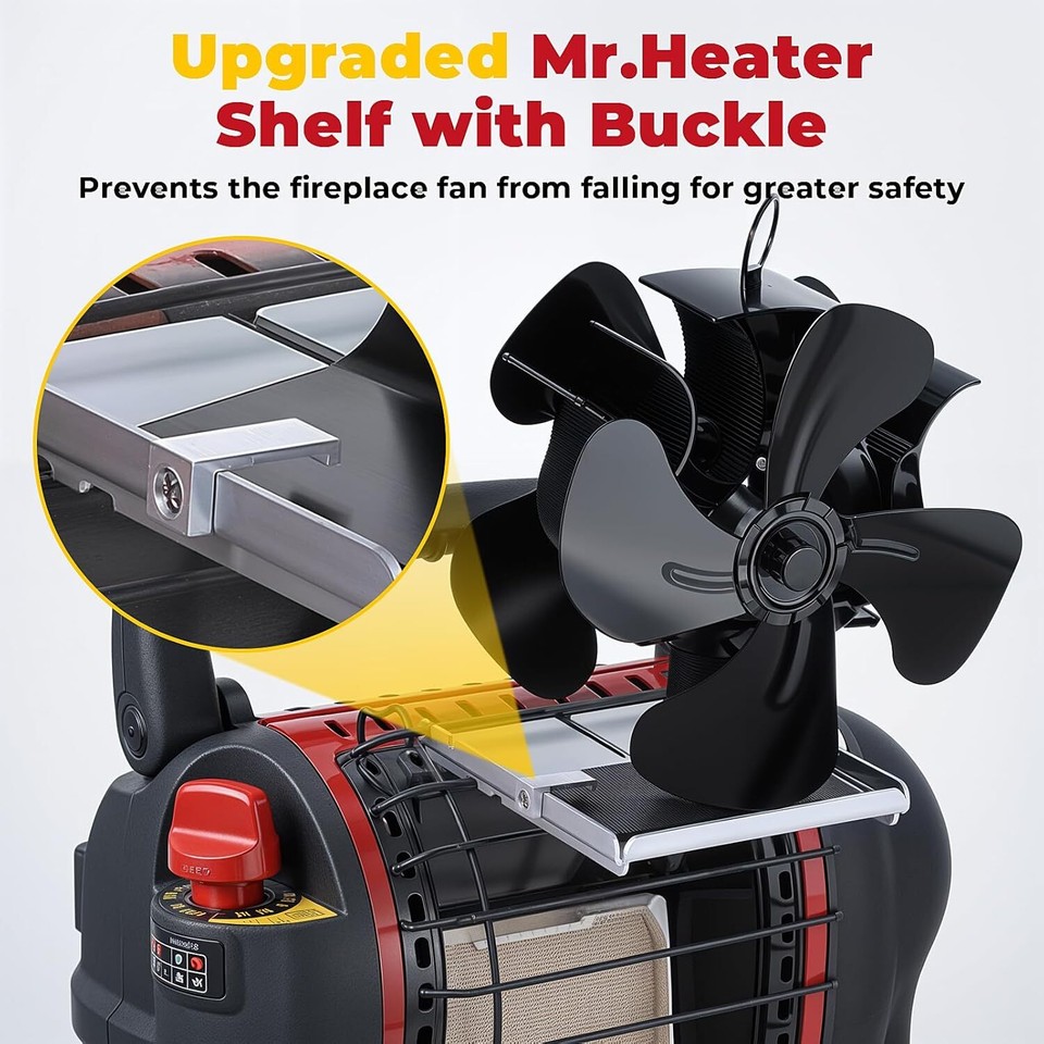 Mr Heater Buddy Wood Stove Fan Bracket Multi-Purpose Holder Clip Silver ...