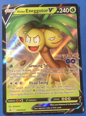 Alolan Exeggutor V ~ Pokemon Black Star Promo ~ Ultra Rare SWSH225 | eBay