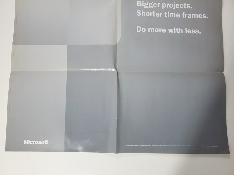 Vintage Microsoft Windows 2003 Server Promotional Poster Partner ...