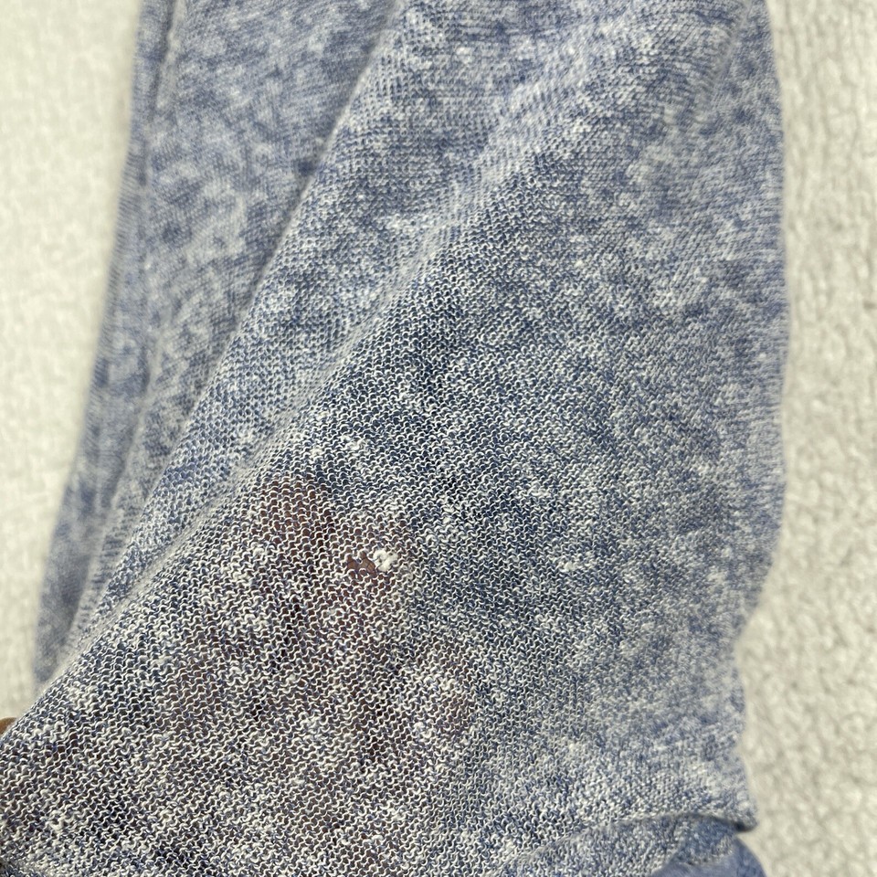 Free People Shirt Womens Small Blue Long Sleeve Knit Casual Preppy ...