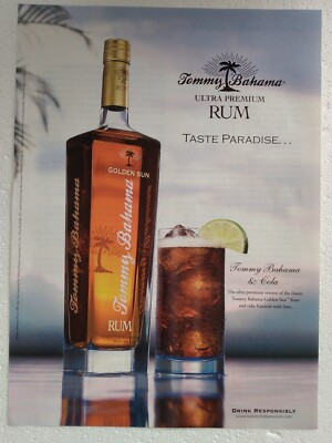 2008 Tommy Bahama Ultra Premium Rum Print Ad Advertisement: Rum & Cola ...