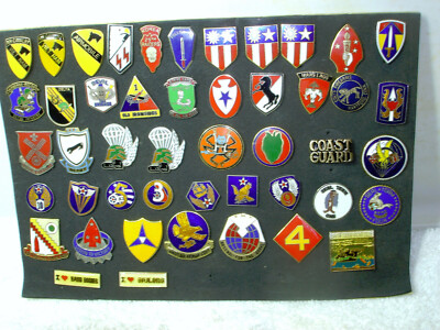VINTAGE ORIGINAL LARGE LOT OF 47 US MILITARY PINS / EXCELLENT | eBay
